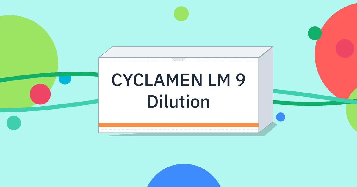 Symbolbild: Packung mit der Aufschrift CYCLAMEN LM 9 Dilution (PZN 12840389) – Verfügbarkeit und Bezug in Apotheken in Frankfurt am Main