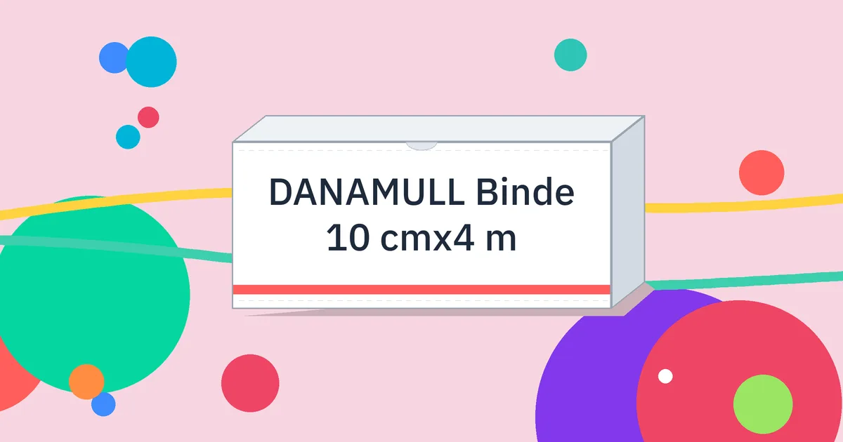 Symbolbild: Packung mit der Aufschrift DANAMULL Binde 10 cmx4 m (PZN 07636899) – Verfügbarkeit und Bezug in Apotheken in Frankfurt am Main
