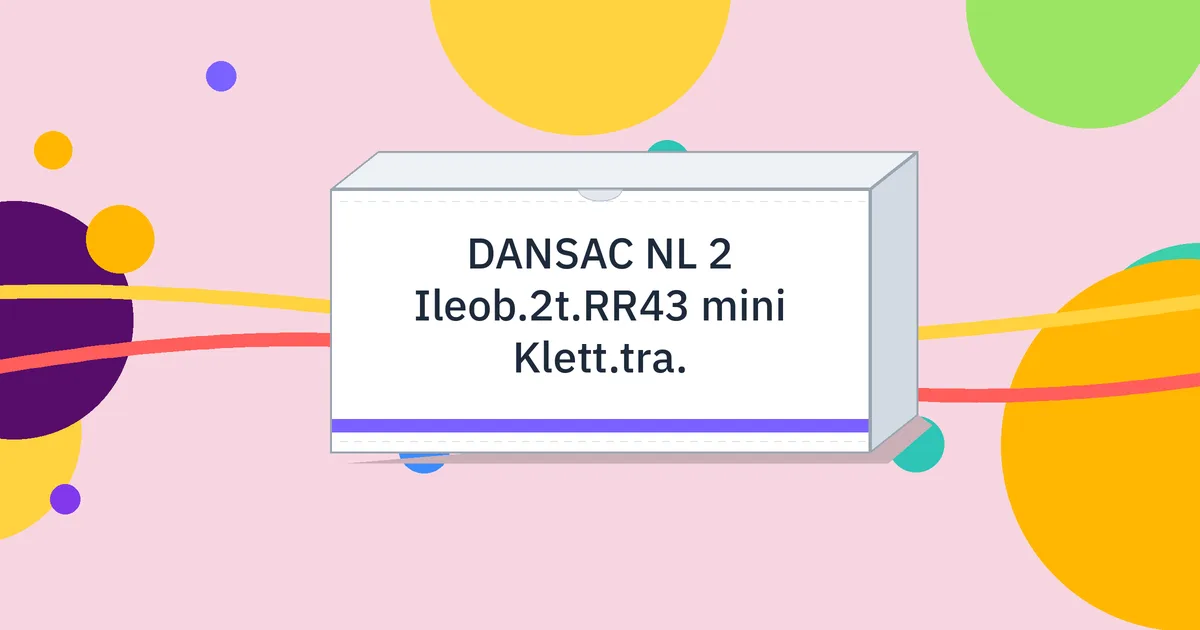 Symbolbild: Packung mit der Aufschrift DANSAC NL 2 Ileob.2t.RR43 mini Klett.tra. (PZN 08843761) – Verfügbarkeit und Bezug in Apotheken in Frankfurt am Main