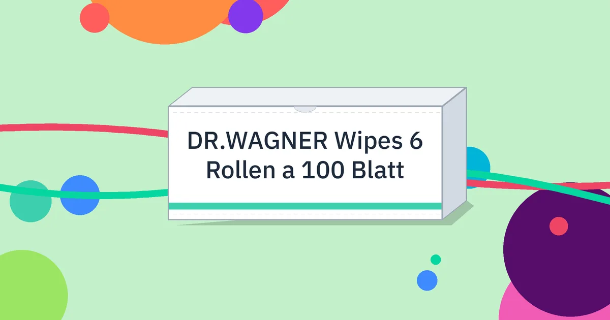 Symbolbild: Packung mit der Aufschrift DR.WAGNER Wipes 6 Rollen a 100 Blatt (PZN 11029202) – Verfügbarkeit und Bezug in Apotheken in Frankfurt am Main