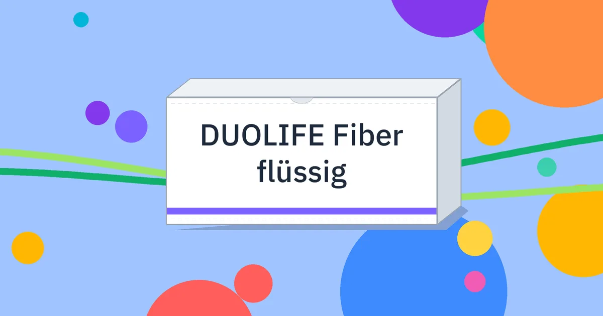 Symbolbild: Packung mit der Aufschrift DUOLIFE Fiber flüssig (PZN 17864325) – Verfügbarkeit und Bezug in Apotheken in Frankfurt am Main