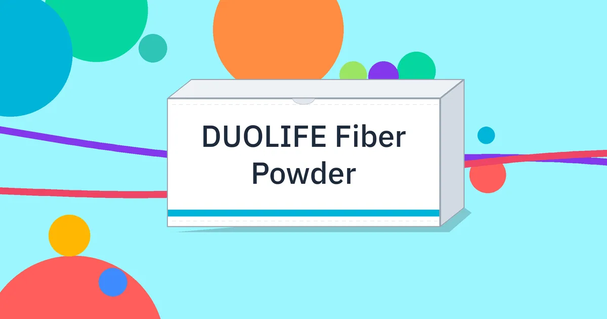 Symbolbild: Packung mit der Aufschrift DUOLIFE Fiber Powder (PZN 18811644) – Verfügbarkeit und Bezug in Apotheken in Frankfurt am Main