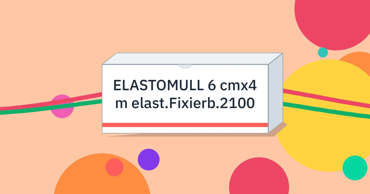 Symbolbild: Packung mit der Aufschrift ELASTOMULL 6 cmx4 m elast.Fixierb.2100 (PZN 18395134) – Verfügbarkeit und Bezug in Apotheken in Frankfurt am Main