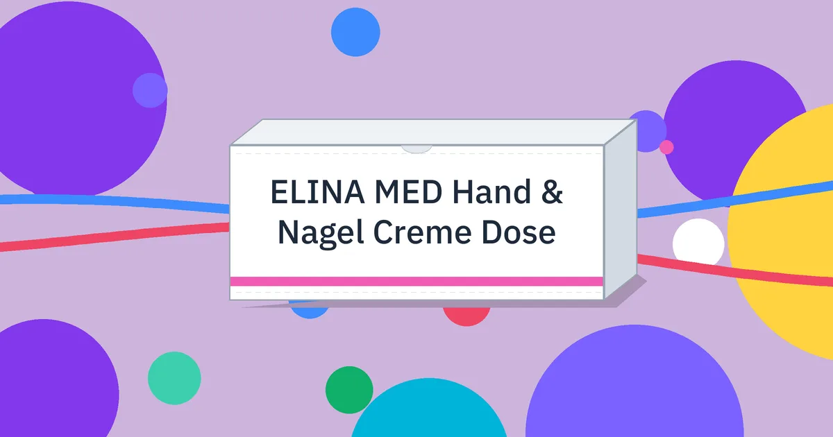 Symbolbild: Packung mit der Aufschrift ELINA MED Hand & Nagel Creme Dose (PZN 13584480) – Verfügbarkeit und Bezug in Apotheken in Frankfurt am Main