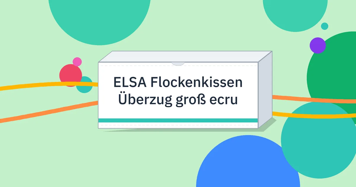 Symbolbild: Packung mit der Aufschrift ELSA Flockenkissen Überzug groß ecru (PZN 02326616) – Verfügbarkeit und Bezug in Apotheken in Frankfurt am Main