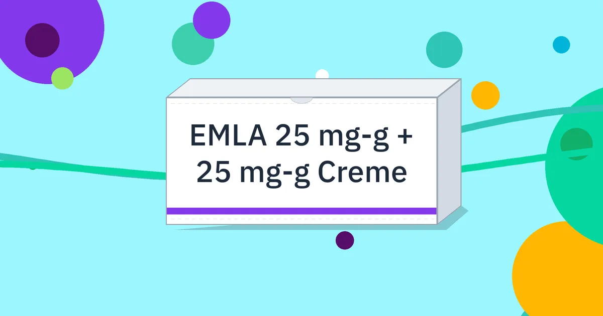 Symbolbild: Packung mit der Aufschrift EMLA 25 mg-g + 25 mg-g Creme (PZN 17952727) – Verfügbarkeit und Bezug in Apotheken in Frankfurt am Main