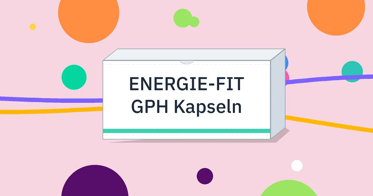 Symbolbild: Packung mit der Aufschrift ENERGIE-FIT GPH Kapseln (PZN 06556632) – Verfügbarkeit und Bezug in Apotheken in Frankfurt am Main