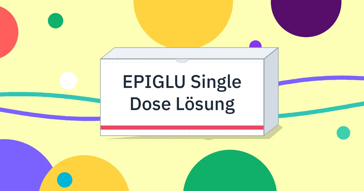 Symbolbild: Packung mit der Aufschrift EPIGLU Single Dose Lösung (PZN 04043058) – Verfügbarkeit und Bezug in Apotheken in Frankfurt am Main