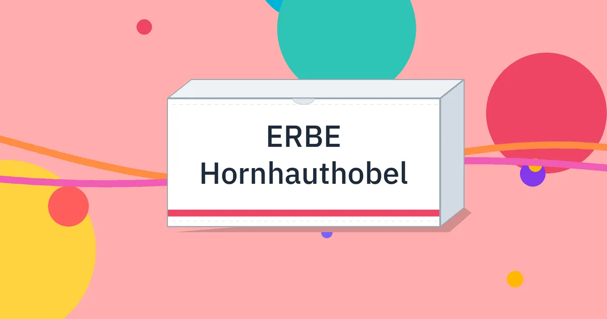 Symbolbild: Packung mit der Aufschrift ERBE Hornhauthobel (PZN 15887204) – Verfügbarkeit und Bezug in Apotheken in Frankfurt am Main