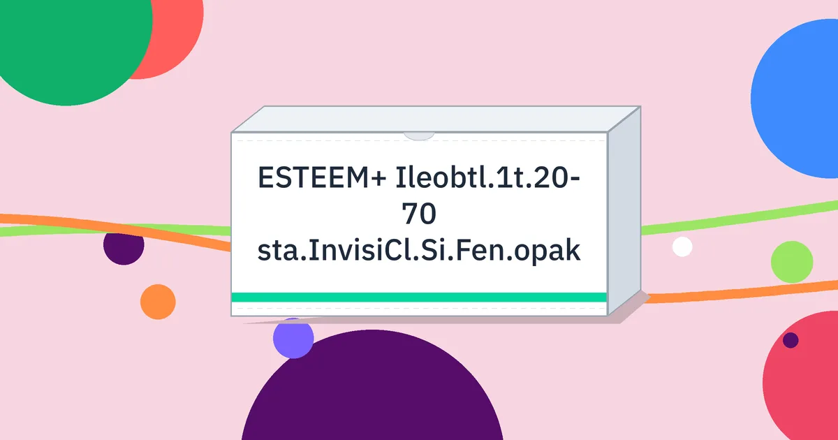 Symbolbild: Packung mit der Aufschrift ESTEEM+ Ileobtl.1t.20-70 sta.InvisiCl.Si.Fen.opak (PZN 13507479) – Verfügbarkeit und Bezug in Apotheken in Frankfurt am Main