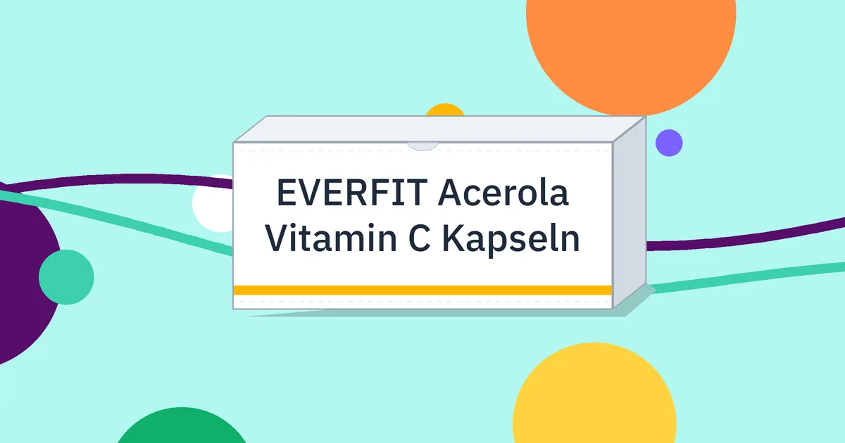 Symbolbild: Packung mit der Aufschrift EVERFIT Acerola Vitamin C Kapseln (PZN 16039286) – Verfügbarkeit und Bezug in Apotheken in Frankfurt am Main
