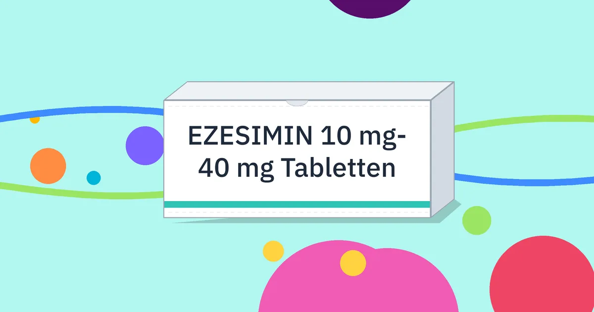 Symbolbild: Packung mit der Aufschrift EZESIMIN 10 mg-40 mg Tabletten (PZN 15415770) – Verfügbarkeit und Bezug in Apotheken in Frankfurt am Main