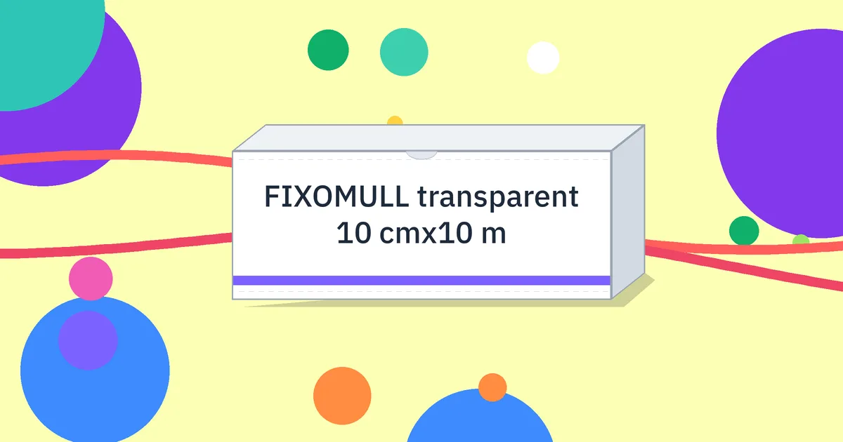 Symbolbild: Packung mit der Aufschrift FIXOMULL transparent 10 cmx10 m (PZN 10006771) – Verfügbarkeit und Bezug in Apotheken in Frankfurt am Main