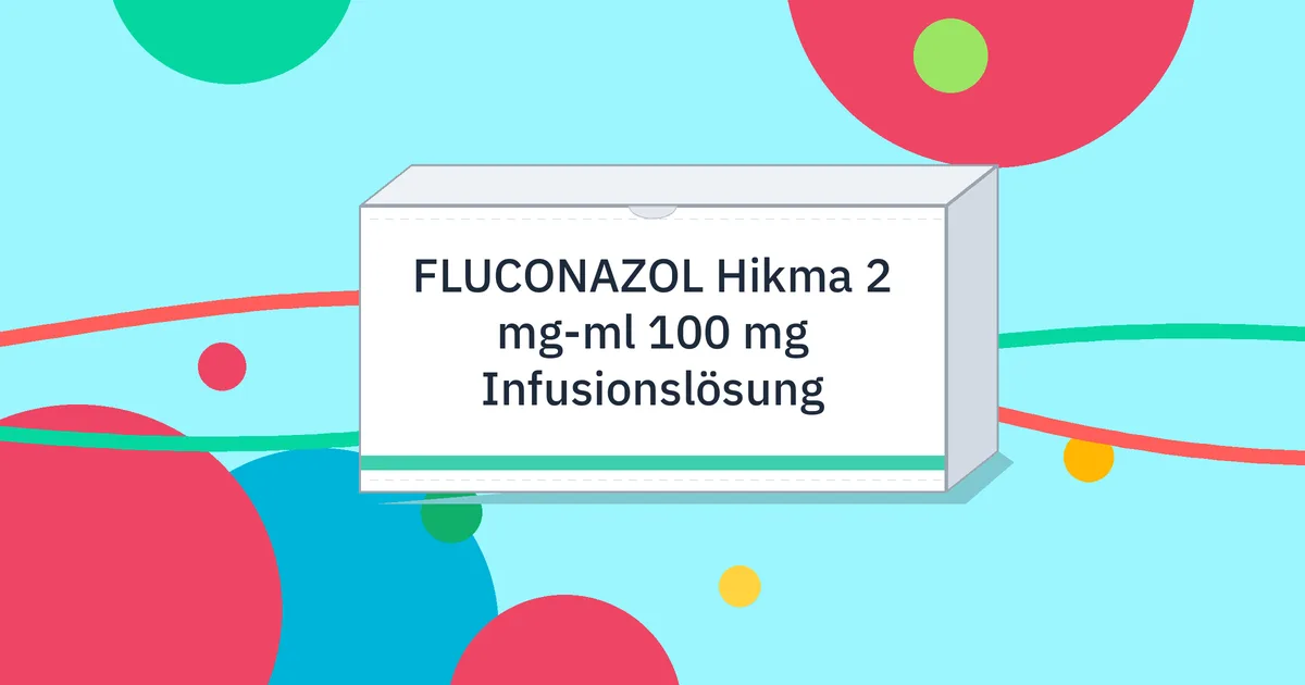 Symbolbild: Packung mit der Aufschrift FLUCONAZOL Hikma 2 mg-ml 100 mg Infusionslösung (PZN 02293710) – Verfügbarkeit und Bezug in Apotheken in Frankfurt am Main