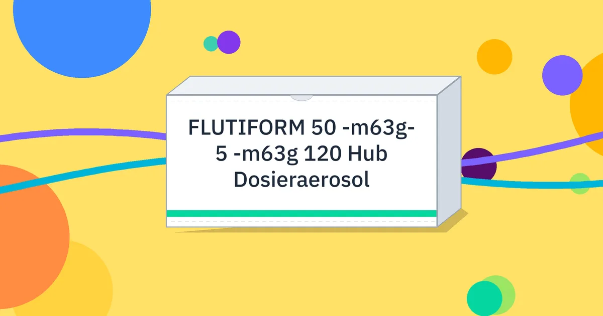 Symbolbild: Packung mit der Aufschrift FLUTIFORM 50 -m63g-5 -m63g 120 Hub Dosieraerosol (PZN 09101458) – Verfügbarkeit und Bezug in Apotheken in Frankfurt am Main