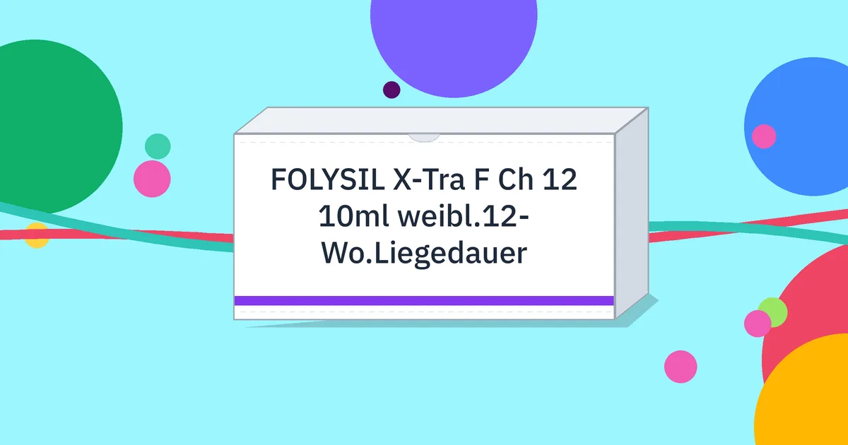 Symbolbild: Packung mit der Aufschrift FOLYSIL X-Tra F Ch 12 10ml weibl.12-Wo.Liegedauer (PZN 17508263) – Verfügbarkeit und Bezug in Apotheken in Frankfurt am Main