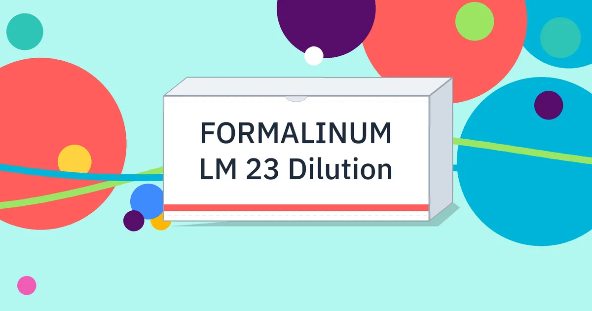 Symbolbild: Packung mit der Aufschrift FORMALINUM LM 23 Dilution (PZN 12873710) – Verfügbarkeit und Bezug in Apotheken in Frankfurt am Main