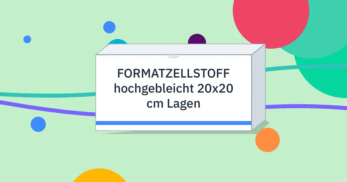 Symbolbild: Packung mit der Aufschrift FORMATZELLSTOFF hochgebleicht 20x20 cm Lagen (PZN 12421209) – Verfügbarkeit und Bezug in Apotheken in Frankfurt am Main
