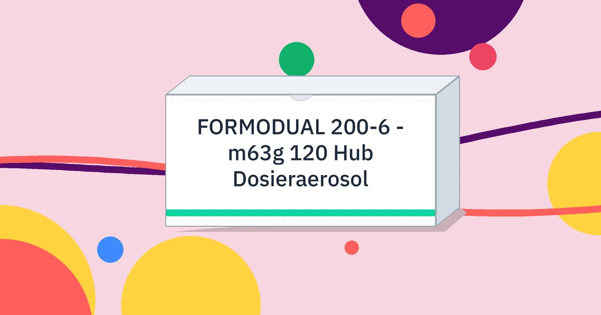 Symbolbild: Packung mit der Aufschrift FORMODUAL 200-6 -m63g 120 Hub Dosieraerosol (PZN 14145788) – Verfügbarkeit und Bezug in Apotheken in Frankfurt am Main