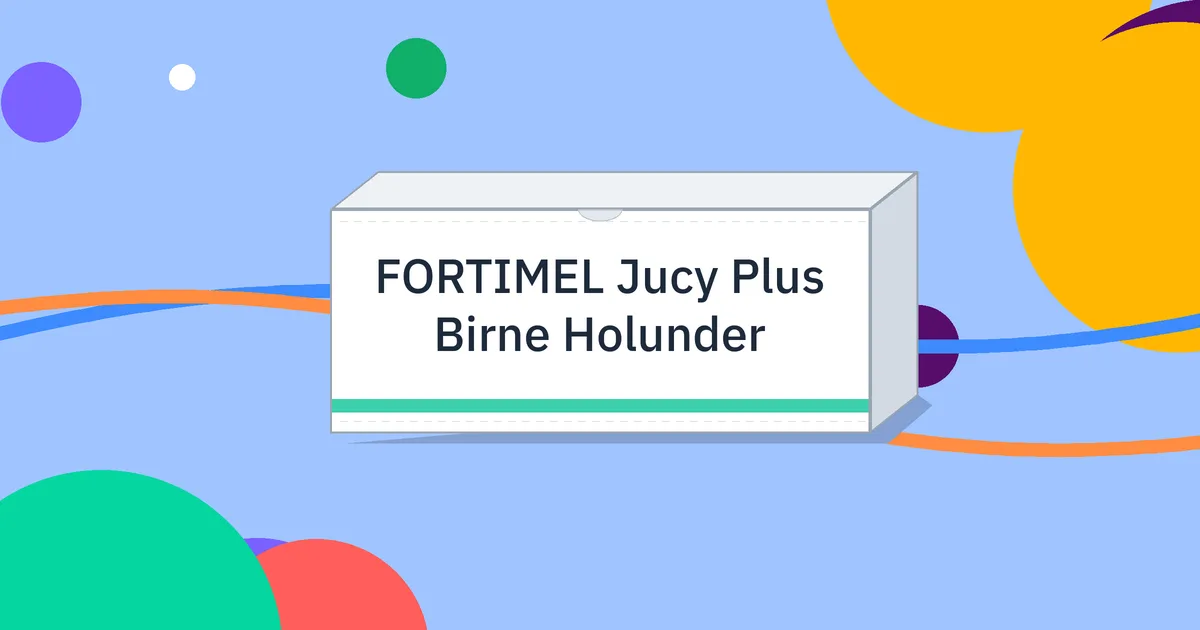 Symbolbild: Packung mit der Aufschrift FORTIMEL Jucy Plus Birne Holunder (PZN 18827177) – Verfügbarkeit und Bezug in Apotheken in Frankfurt am Main