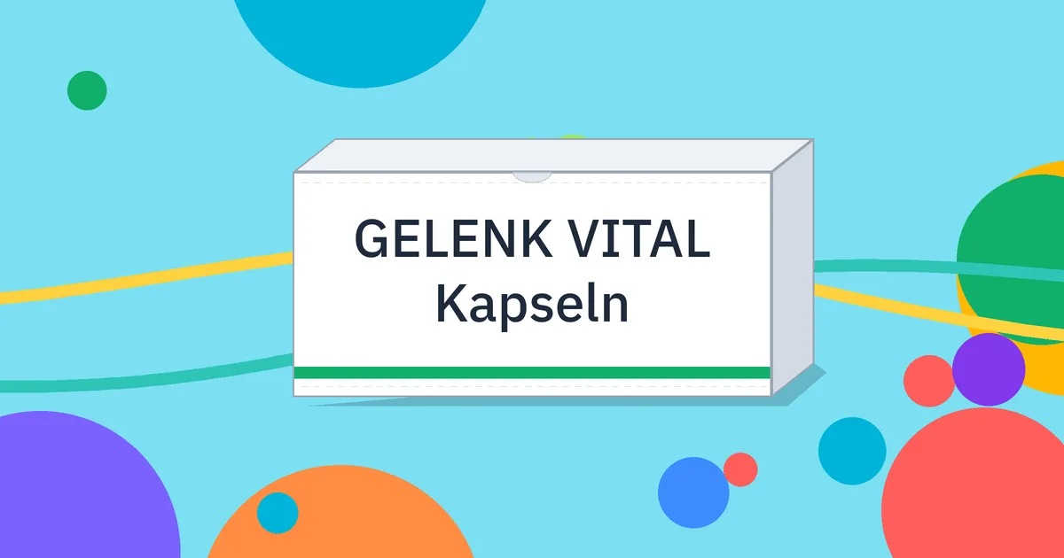 Symbolbild: Packung mit der Aufschrift GELENK VITAL Kapseln (PZN 19728603) – Verfügbarkeit und Bezug in Apotheken in Frankfurt am Main