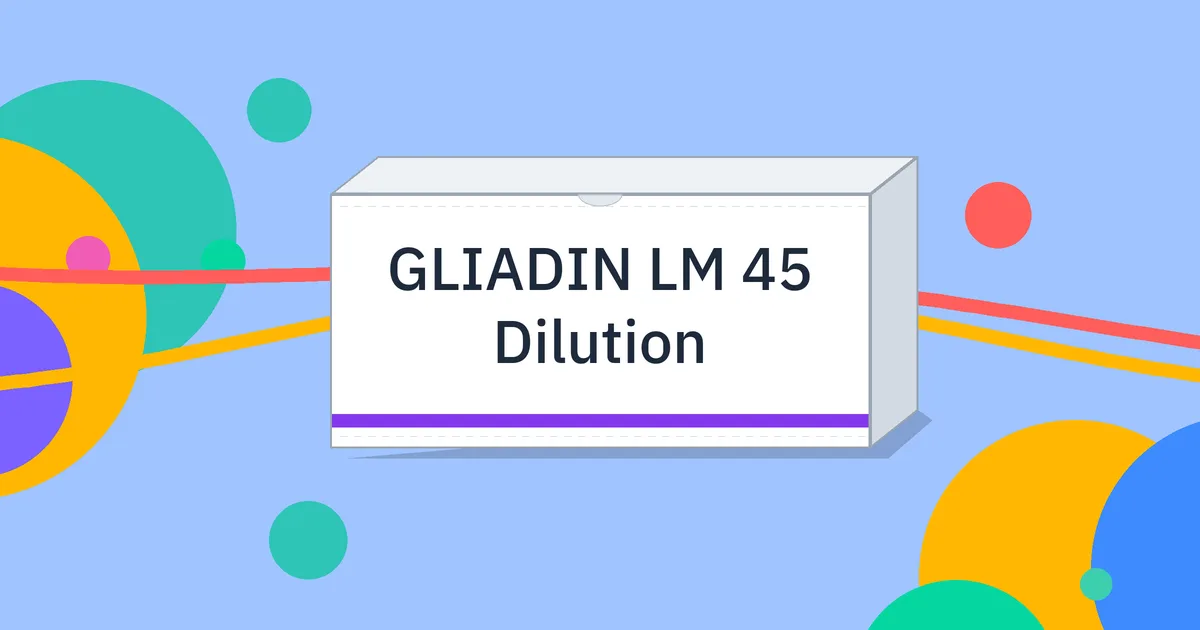 Symbolbild: Packung mit der Aufschrift GLIADIN LM 45 Dilution (PZN 13544434) – Verfügbarkeit und Bezug in Apotheken in Frankfurt am Main