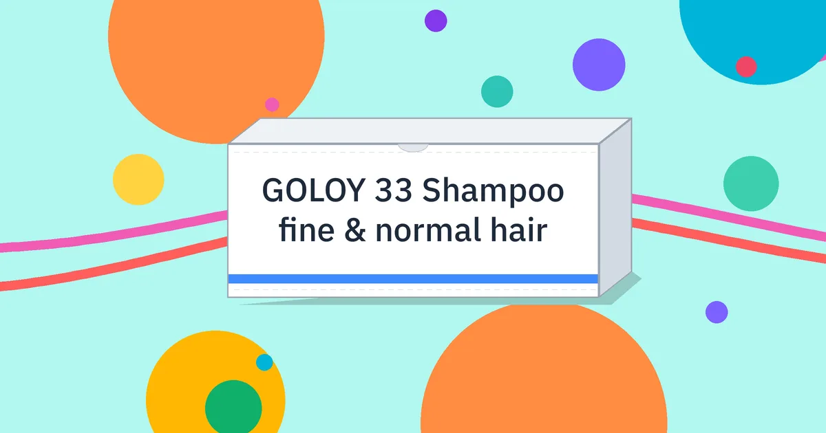 Symbolbild: Packung mit der Aufschrift GOLOY 33 Shampoo fine & normal hair (PZN 14418588) – Verfügbarkeit und Bezug in Apotheken in Frankfurt am Main