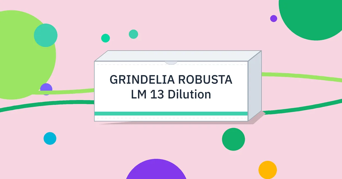 Symbolbild: Packung mit der Aufschrift GRINDELIA ROBUSTA LM 13 Dilution (PZN 13546999) – Verfügbarkeit und Bezug in Apotheken in Frankfurt am Main