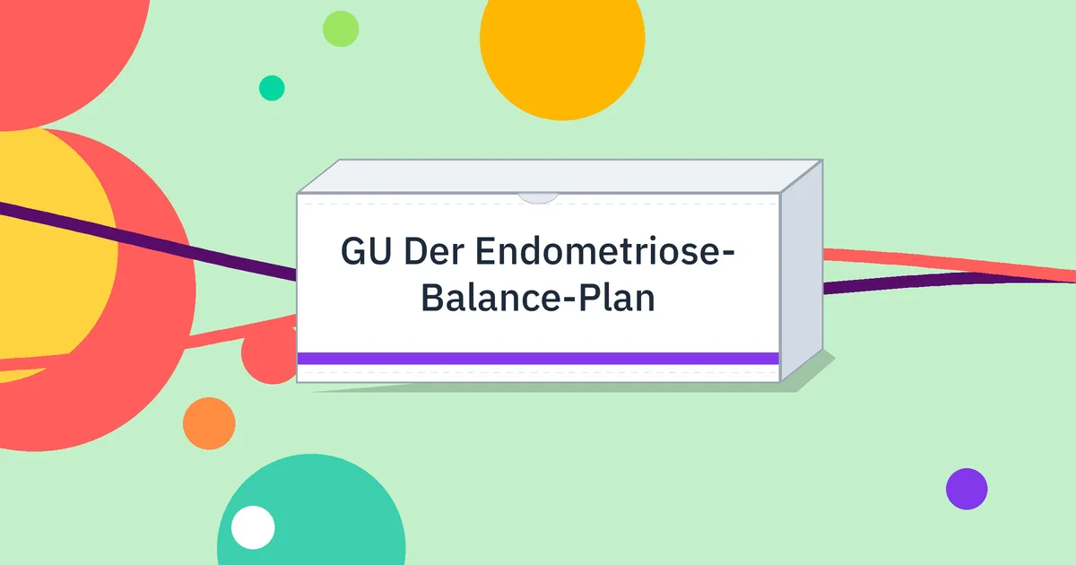 Symbolbild: Packung mit der Aufschrift GU Der Endometriose-Balance-Plan (PZN 20274461) – Verfügbarkeit und Bezug in Apotheken in Frankfurt am Main
