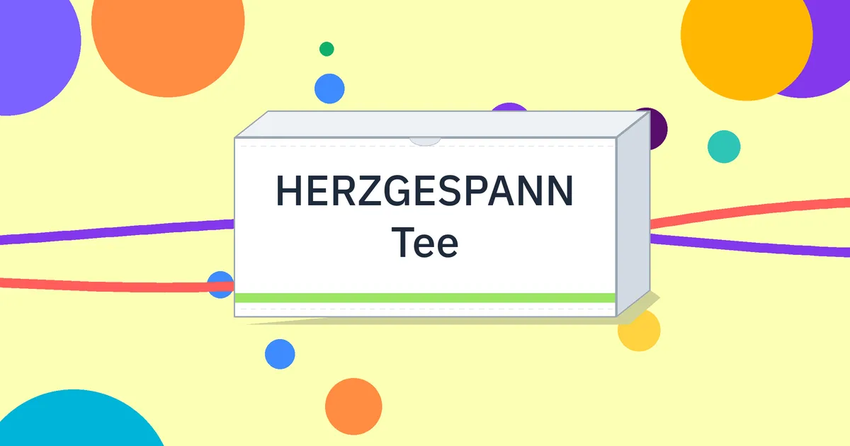 Symbolbild: Packung mit der Aufschrift HERZGESPANN Tee (PZN 20381205) – Verfügbarkeit und Bezug in Apotheken in Frankfurt am Main