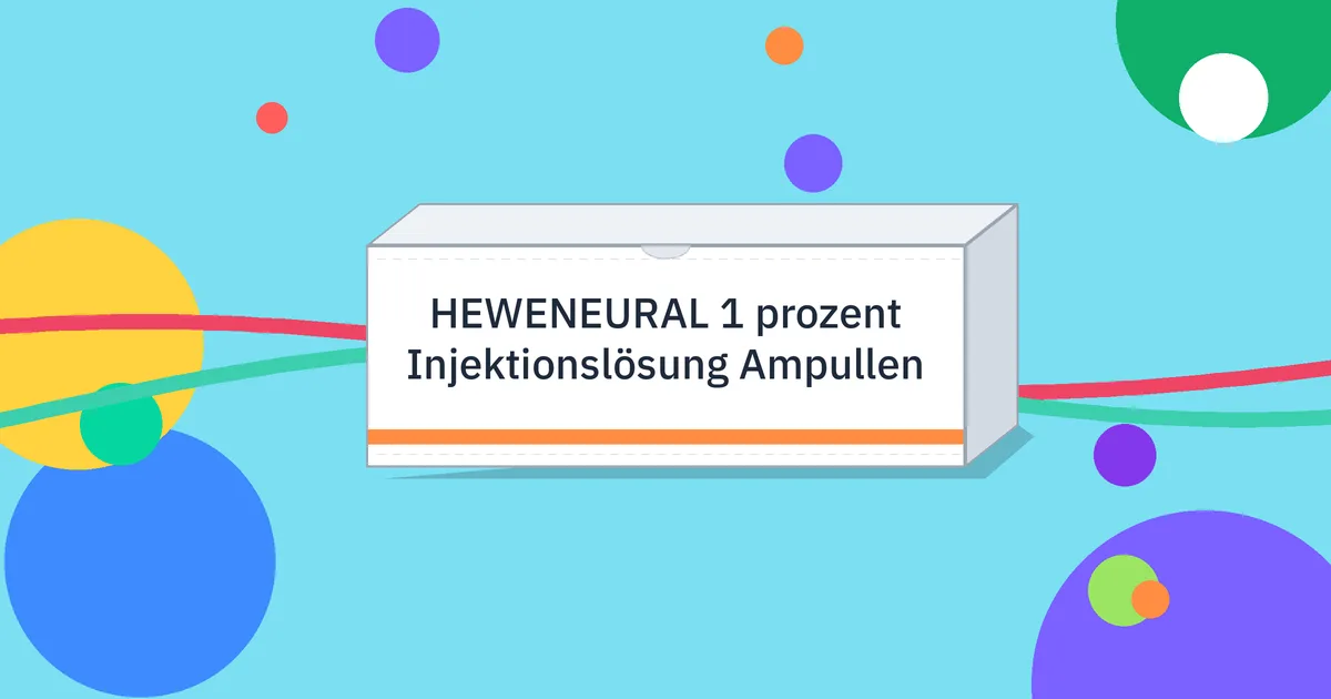 Symbolbild: Packung mit der Aufschrift HEWENEURAL 1 prozent Injektionslösung Ampullen (PZN 03173066) – Verfügbarkeit und Bezug in Apotheken in Frankfurt am Main