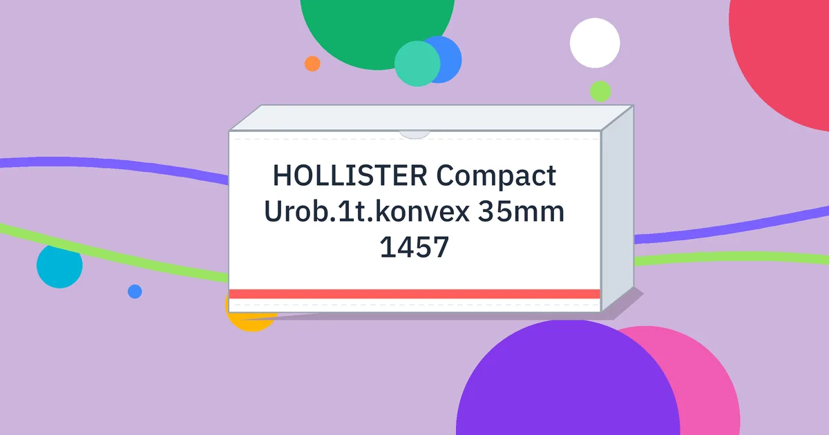 Symbolbild: Packung mit der Aufschrift HOLLISTER Compact Urob.1t.konvex 35mm 1457 (PZN 07238294) – Verfügbarkeit und Bezug in Apotheken in Frankfurt am Main