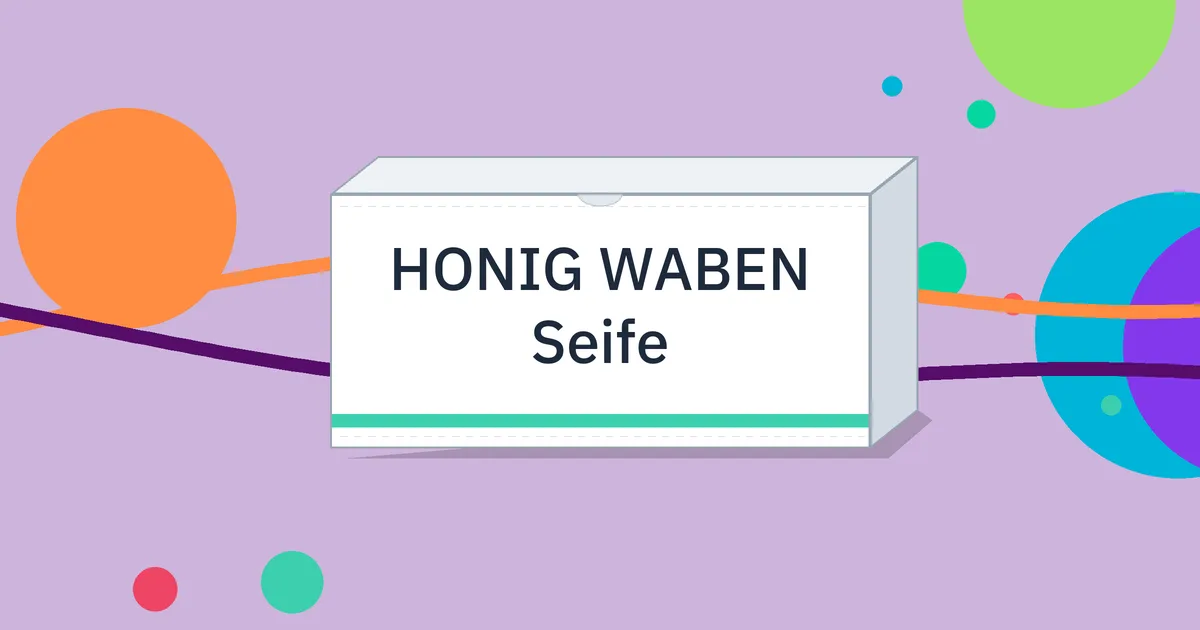 Symbolbild: Packung mit der Aufschrift HONIG WABEN Seife (PZN 06887010) – Verfügbarkeit und Bezug in Apotheken in Frankfurt am Main
