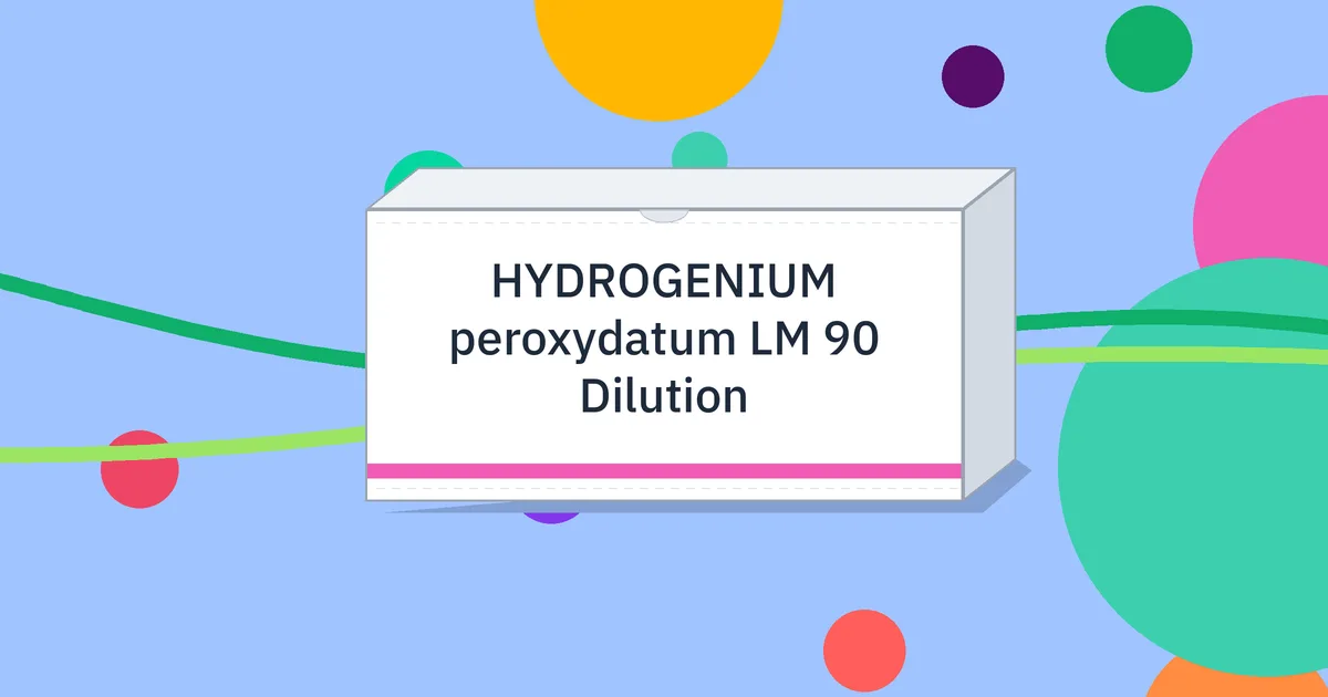 Symbolbild: Packung mit der Aufschrift HYDROGENIUM peroxydatum LM 90 Dilution (PZN 13557514) – Verfügbarkeit und Bezug in Apotheken in Frankfurt am Main
