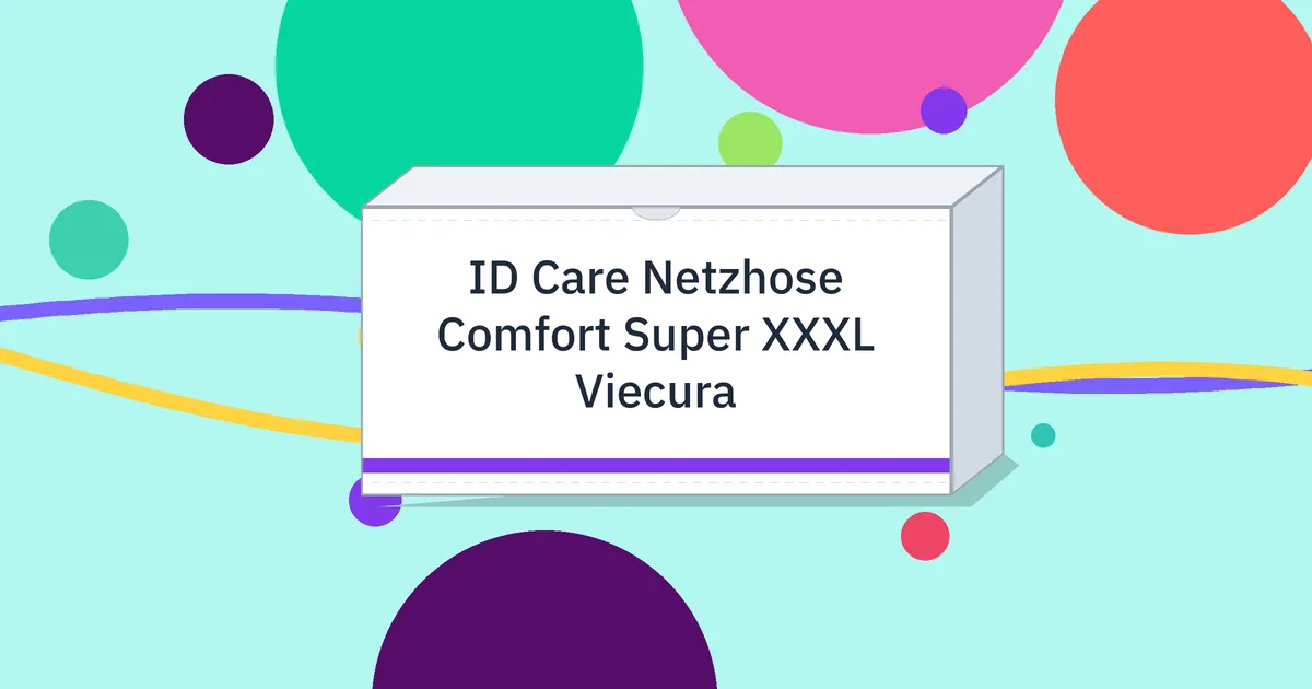 Symbolbild: Packung mit der Aufschrift ID Care Netzhose Comfort Super XXXL Viecura (PZN 19306693) – Verfügbarkeit und Bezug in Apotheken in Frankfurt am Main