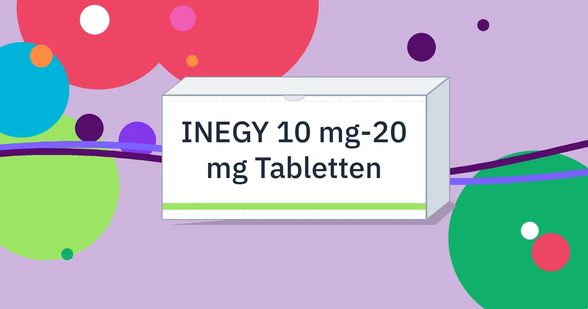 Symbolbild: Packung mit der Aufschrift INEGY 10 mg-20 mg Tabletten (PZN 09887358) – Verfügbarkeit und Bezug in Apotheken in Frankfurt am Main