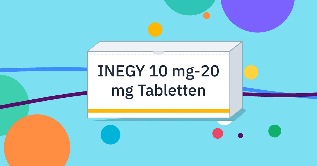 Symbolbild: Packung mit der Aufschrift INEGY 10 mg-20 mg Tabletten (PZN 19178344) – Verfügbarkeit und Bezug in Apotheken in Frankfurt am Main