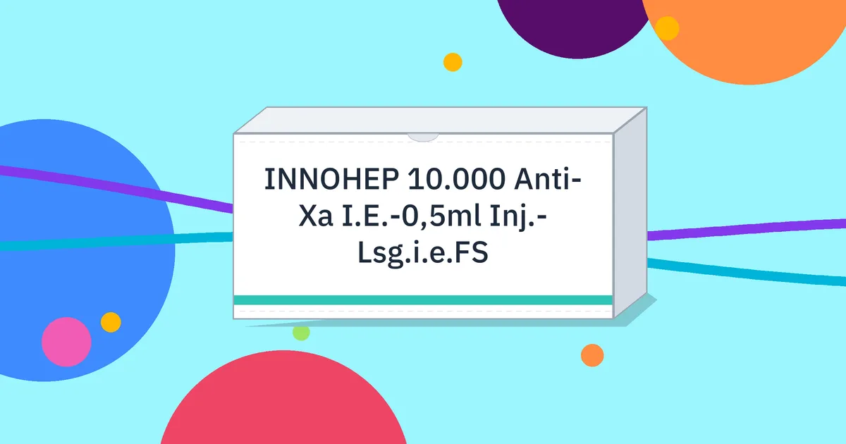 Symbolbild: Packung mit der Aufschrift INNOHEP 10.000 Anti-Xa I.E.-0,5ml Inj.-Lsg.i.e.FS (PZN 17578602) – Verfügbarkeit und Bezug in Apotheken in Frankfurt am Main