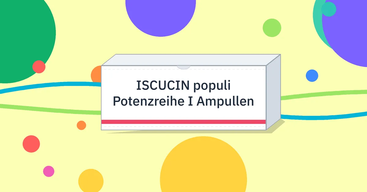 Symbolbild: Packung mit der Aufschrift ISCUCIN populi Potenzreihe I Ampullen (PZN 04429444) – Verfügbarkeit und Bezug in Apotheken in Frankfurt am Main