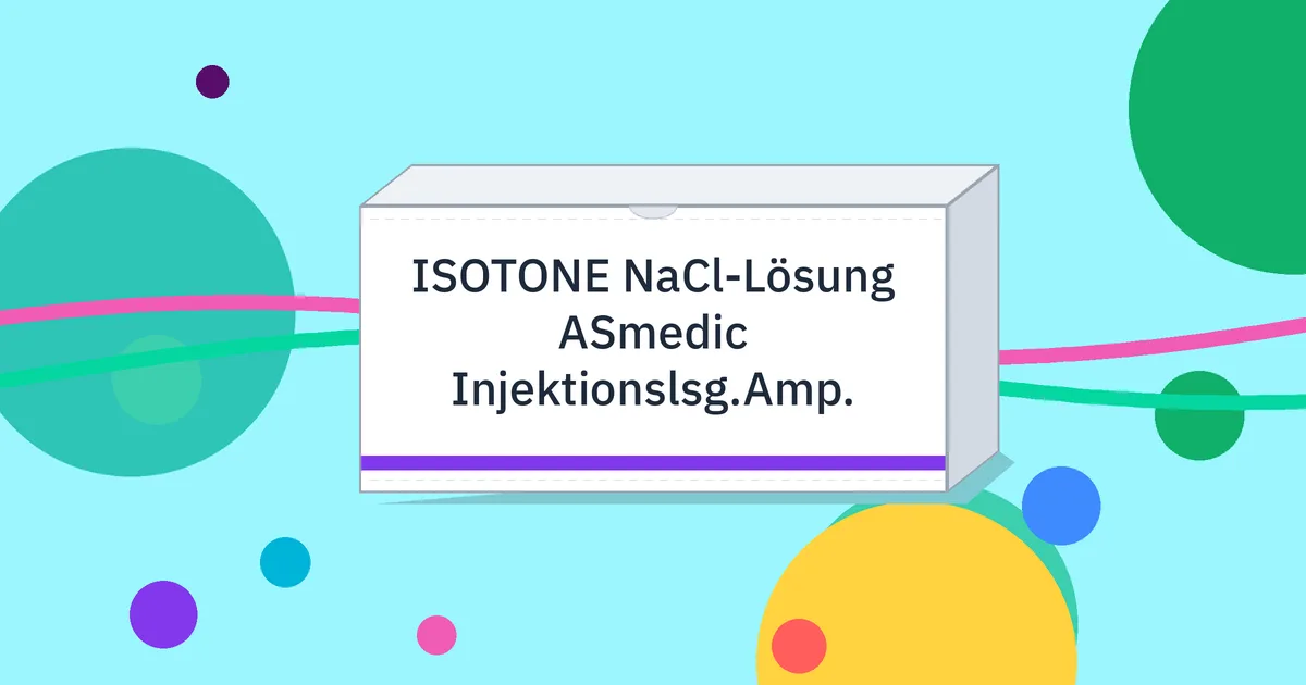 Symbolbild: Packung mit der Aufschrift ISOTONE NaCl-Lösung ASmedic Injektionslsg.Amp. (PZN 17388669) – Verfügbarkeit und Bezug in Apotheken in Frankfurt am Main