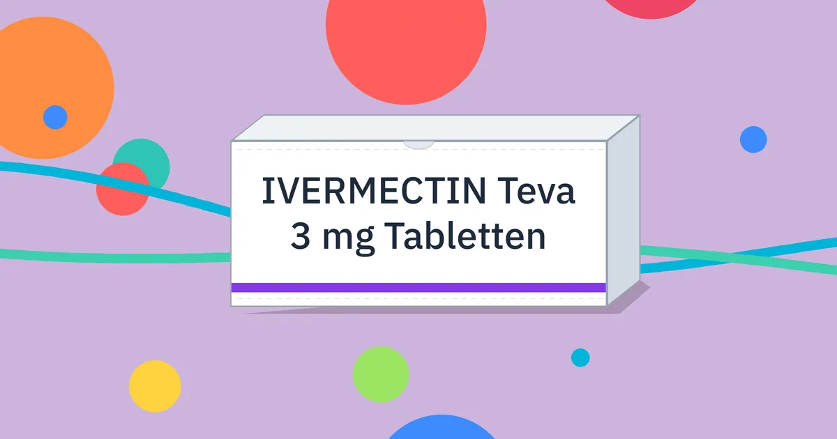 Symbolbild: Packung mit der Aufschrift IVERMECTIN Teva 3 mg Tabletten (PZN 19952329) – Verfügbarkeit und Bezug in Apotheken in Frankfurt am Main