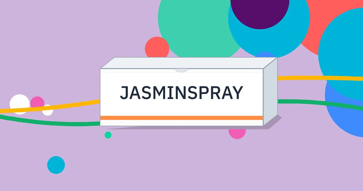 Symbolbild: Packung mit der Aufschrift JASMINSPRAY (PZN 11873731) – Verfügbarkeit und Bezug in Apotheken in Frankfurt am Main