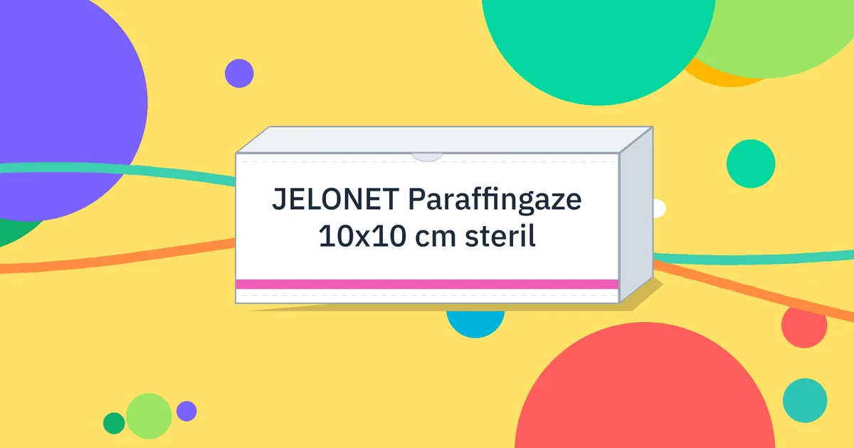 Symbolbild: Packung mit der Aufschrift JELONET Paraffingaze 10x10 cm steril (PZN 19701449) – Verfügbarkeit und Bezug in Apotheken in Frankfurt am Main