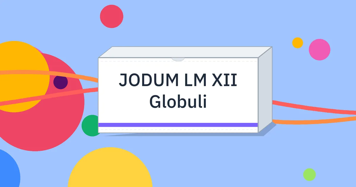Symbolbild: Packung mit der Aufschrift JODUM LM XII Globuli (PZN 04505464) – Verfügbarkeit und Bezug in Apotheken in Frankfurt am Main