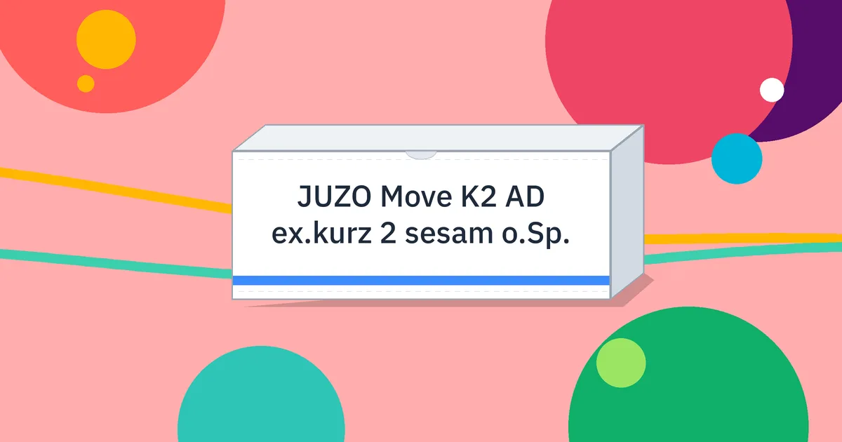 Symbolbild: Packung mit der Aufschrift JUZO Move K2 AD ex.kurz 2 sesam o.Sp. (PZN 18510552) – Verfügbarkeit und Bezug in Apotheken in Frankfurt am Main
