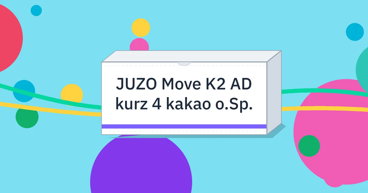 Symbolbild: Packung mit der Aufschrift JUZO Move K2 AD kurz 4 kakao o.Sp. (PZN 18540990) – Verfügbarkeit und Bezug in Apotheken in Frankfurt am Main