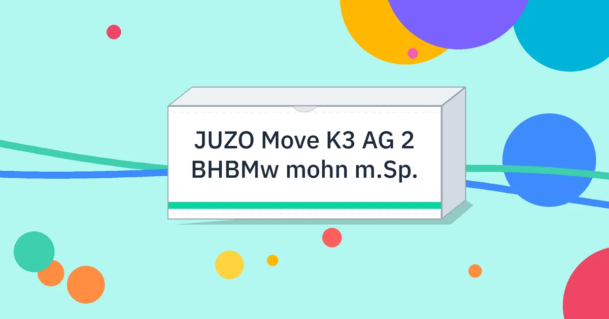 Symbolbild: Packung mit der Aufschrift JUZO Move K3 AG 2 BHBMw mohn m.Sp. (PZN 18588169) – Verfügbarkeit und Bezug in Apotheken in Frankfurt am Main