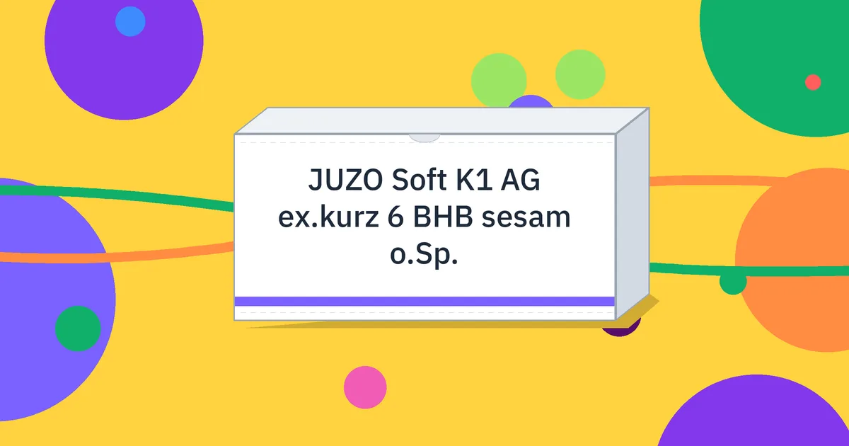Symbolbild: Packung mit der Aufschrift JUZO Soft K1 AG ex.kurz 6 BHB sesam o.Sp. (PZN 14824153) – Verfügbarkeit und Bezug in Apotheken in Frankfurt am Main