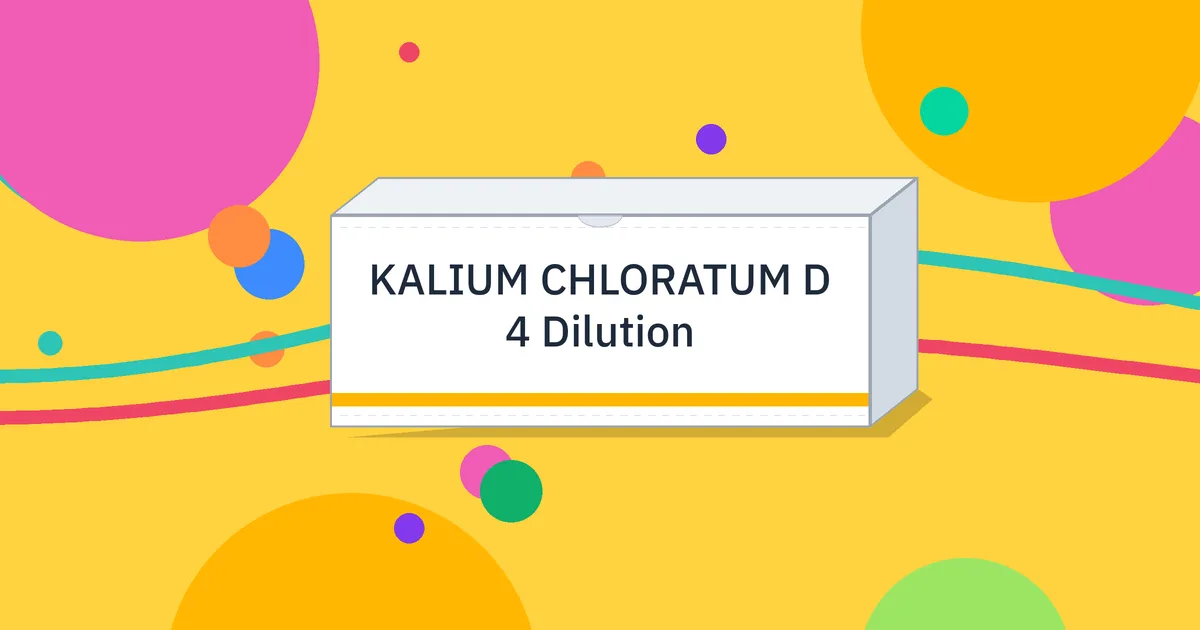 Symbolbild: Packung mit der Aufschrift KALIUM CHLORATUM D 4 Dilution (PZN 02616018) – Verfügbarkeit und Bezug in Apotheken in Frankfurt am Main