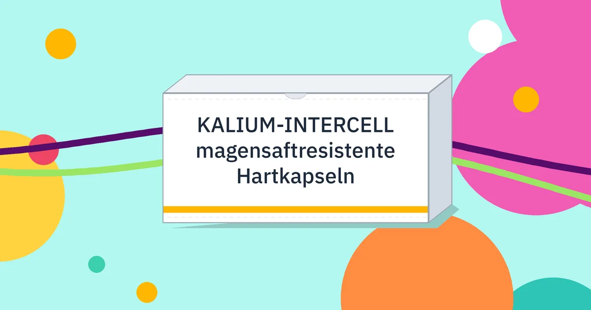 Symbolbild: Packung mit der Aufschrift KALIUM-INTERCELL magensaftresistente Hartkapseln (PZN 19275691) – Verfügbarkeit und Bezug in Apotheken in Frankfurt am Main